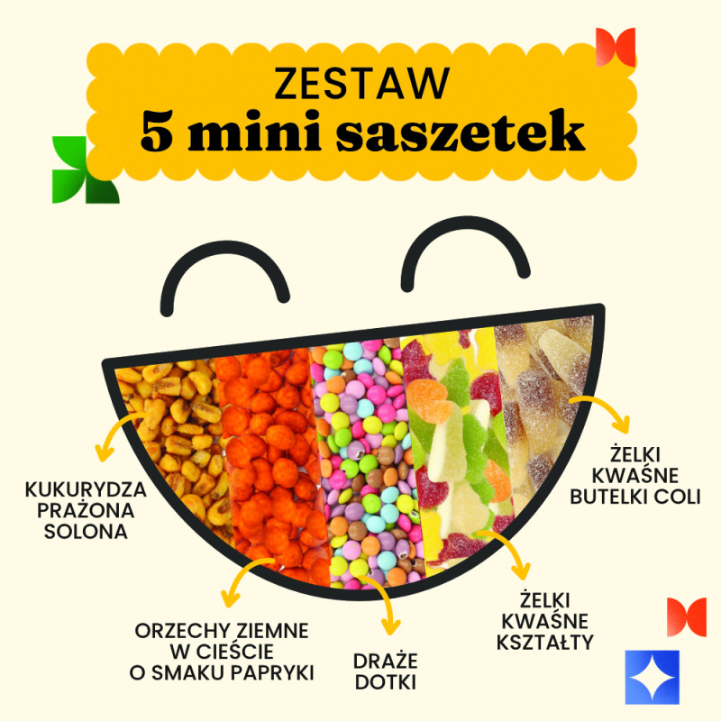 → Zestaw 5 mini słonych i słodkich przekąsek 1 🥥 sklep internetowy ...